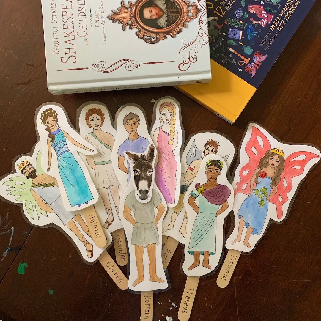 Bundle of A Midsummer Night’s Dream Shakespeare Popsicle Puppets: Water ...
