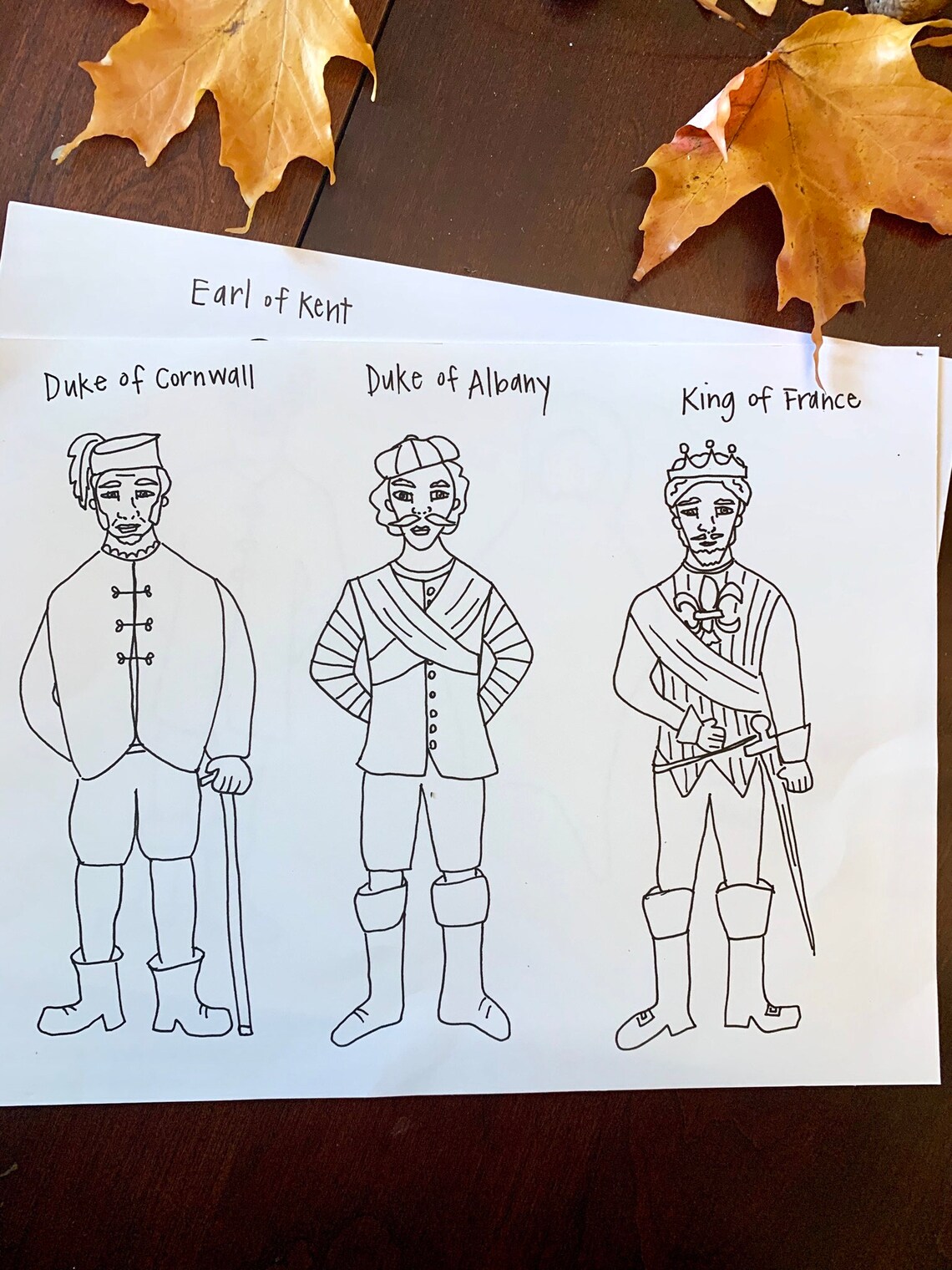 Color-your-own King Lear Shakespeare Popsicle Puppets - Etsy