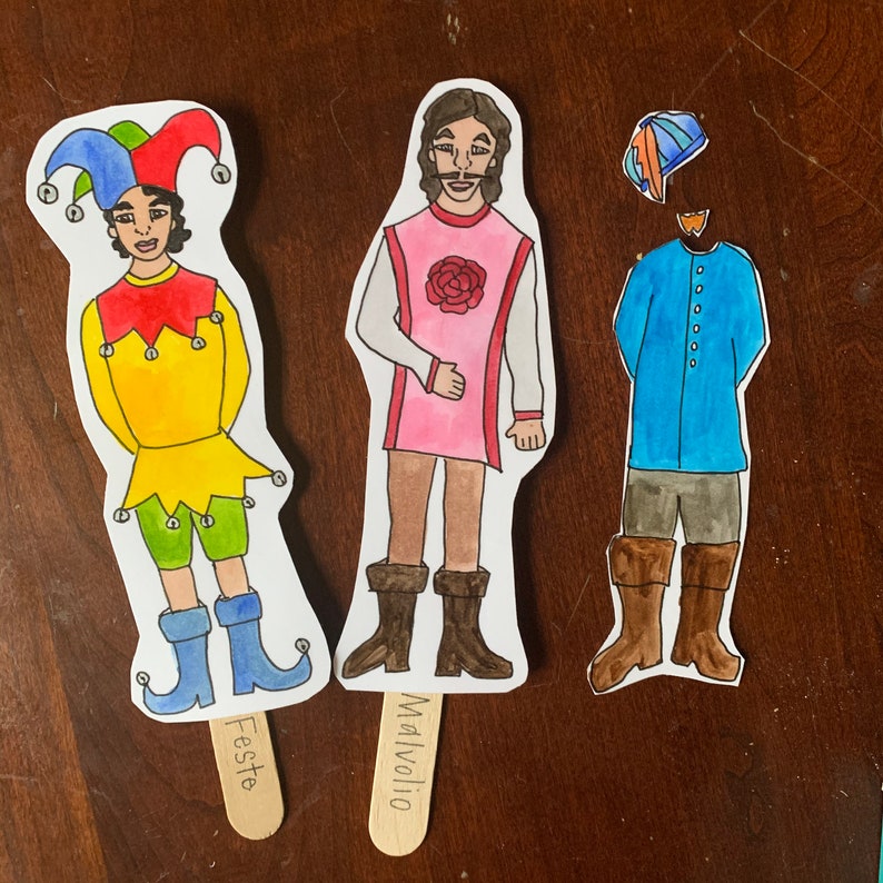 Twelfth Night Shakespeare Popsicle Puppets - Etsy