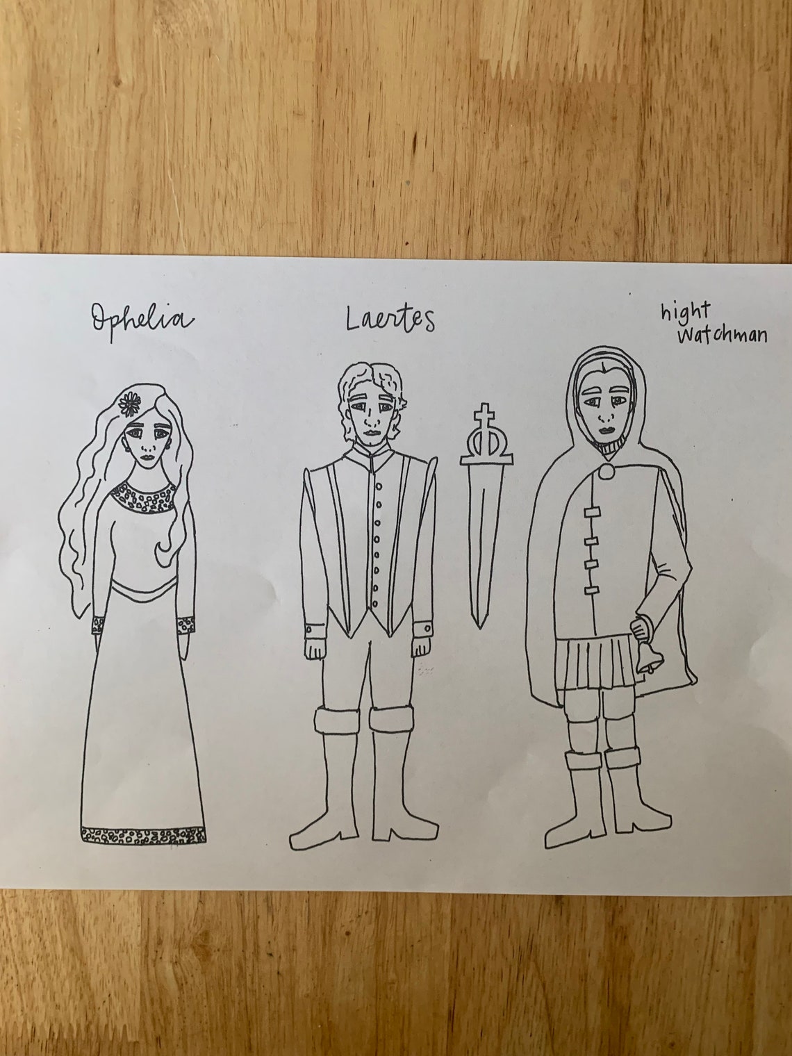 Color-your-own hamlet Shakespeare Popsicle Puppets - Etsy