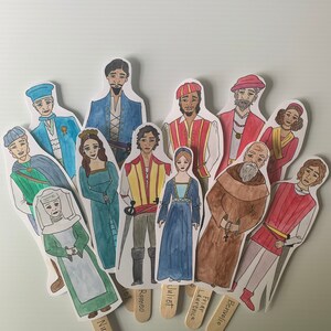 Romeo and Juliet Shakespeare Popsicle Puppets - Etsy