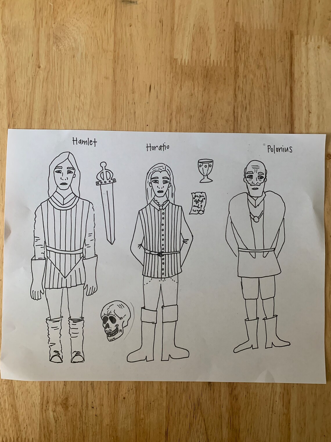 Color-your-own "hamlet" Shakespeare Popsicle Puppets - Etsy