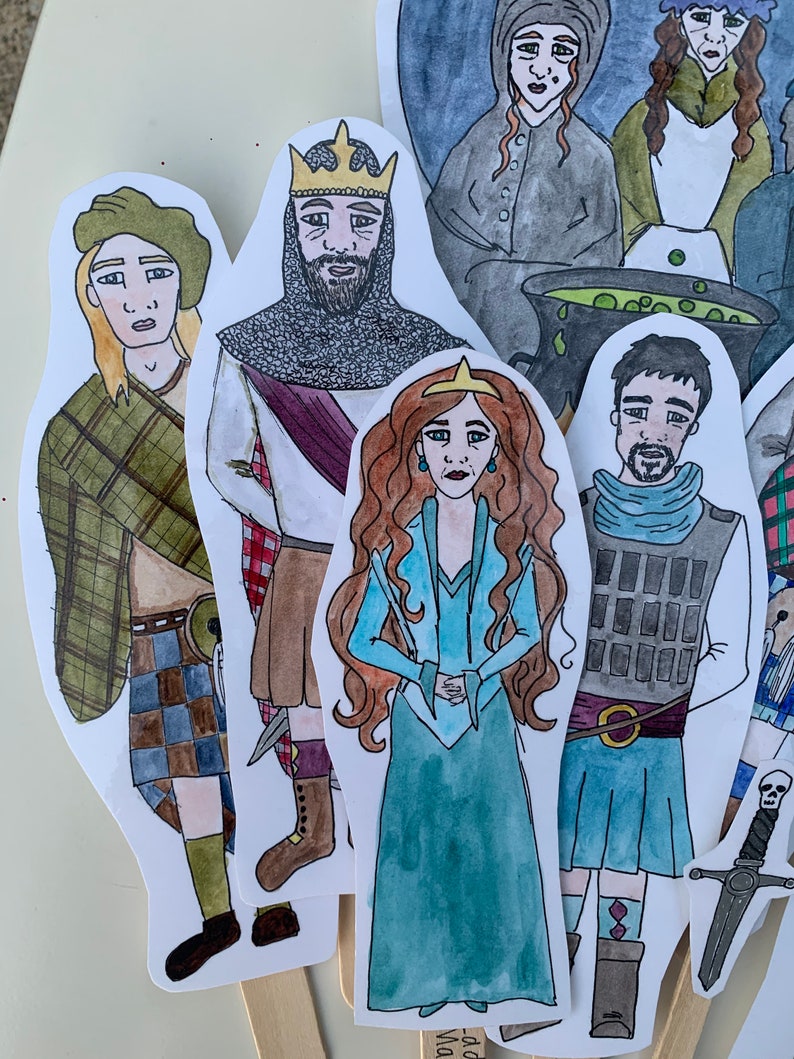 Macbeth Shakespeare Popsicle Puppets - Etsy