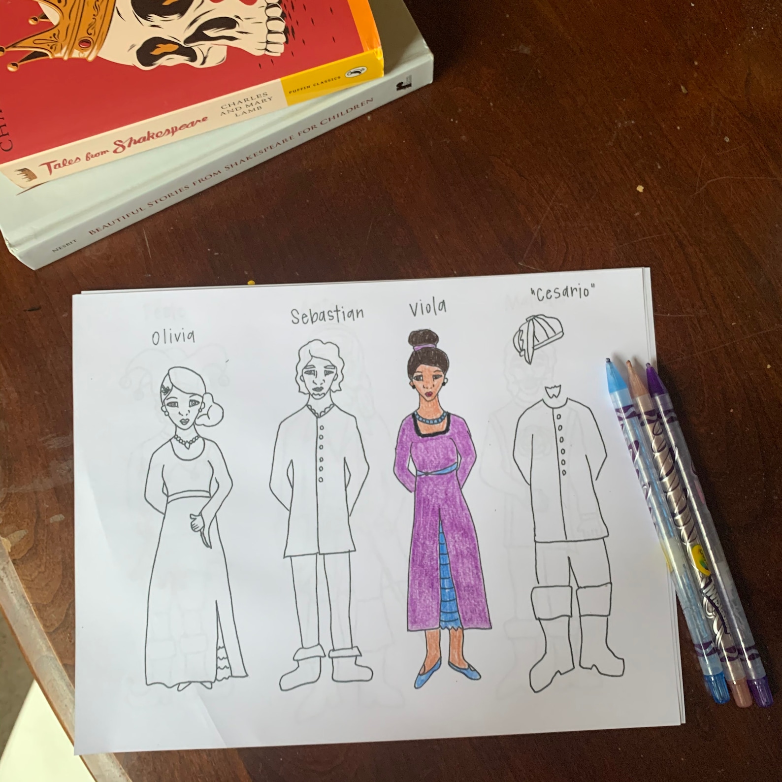 Bundle of Twelfth Night Shakespeare Popsicle Puppets: | Etsy