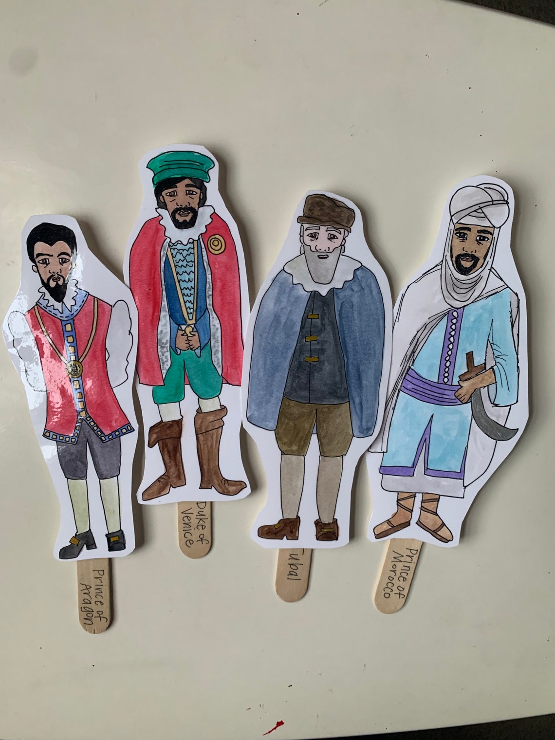 Merchant of Venice Shakespeare Popsicle Puppets | Etsy