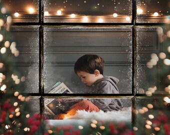 Window Pane Overlay With Shutters - Etsy