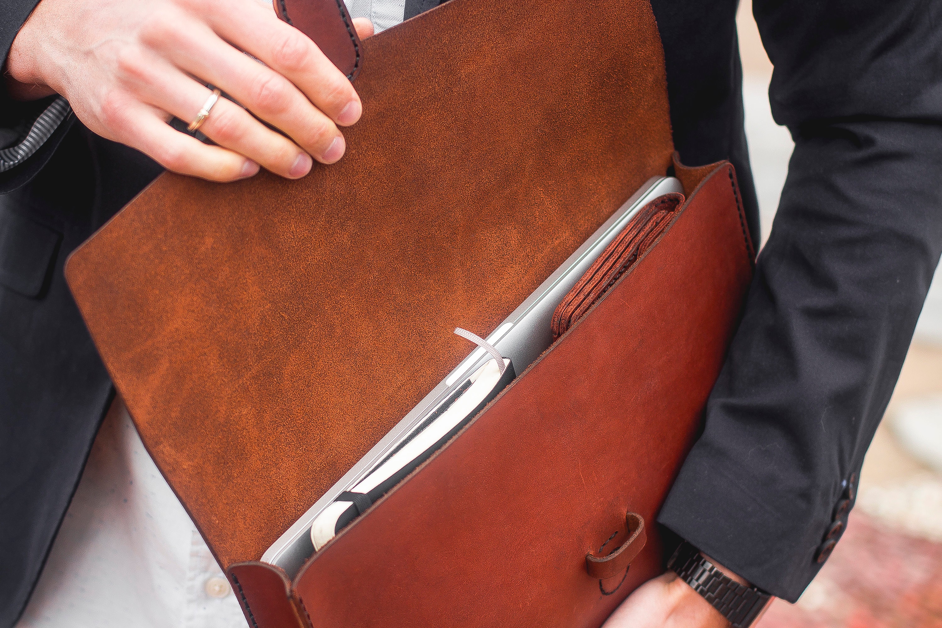 Leather Portfolio Leather Folder Leather Folio A4 Leather | Etsy New ...
