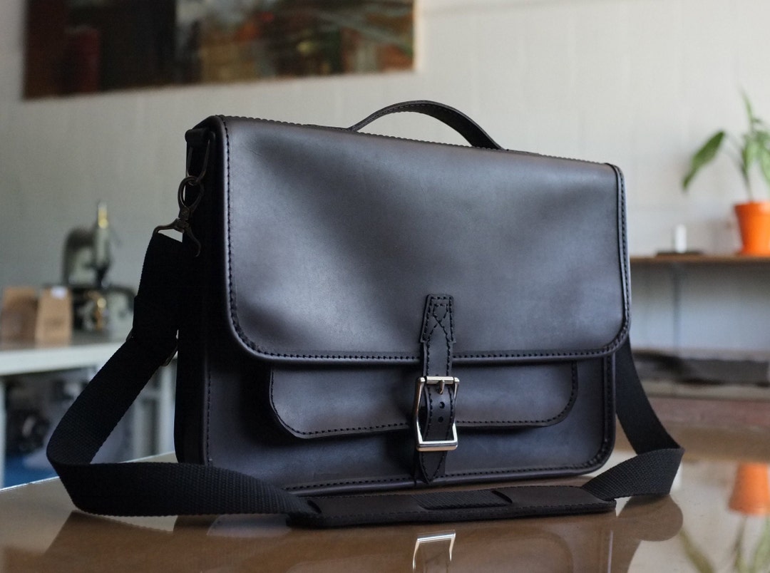 Handcrafted Leather Messenger Bag for the Modern Professional - Etsy