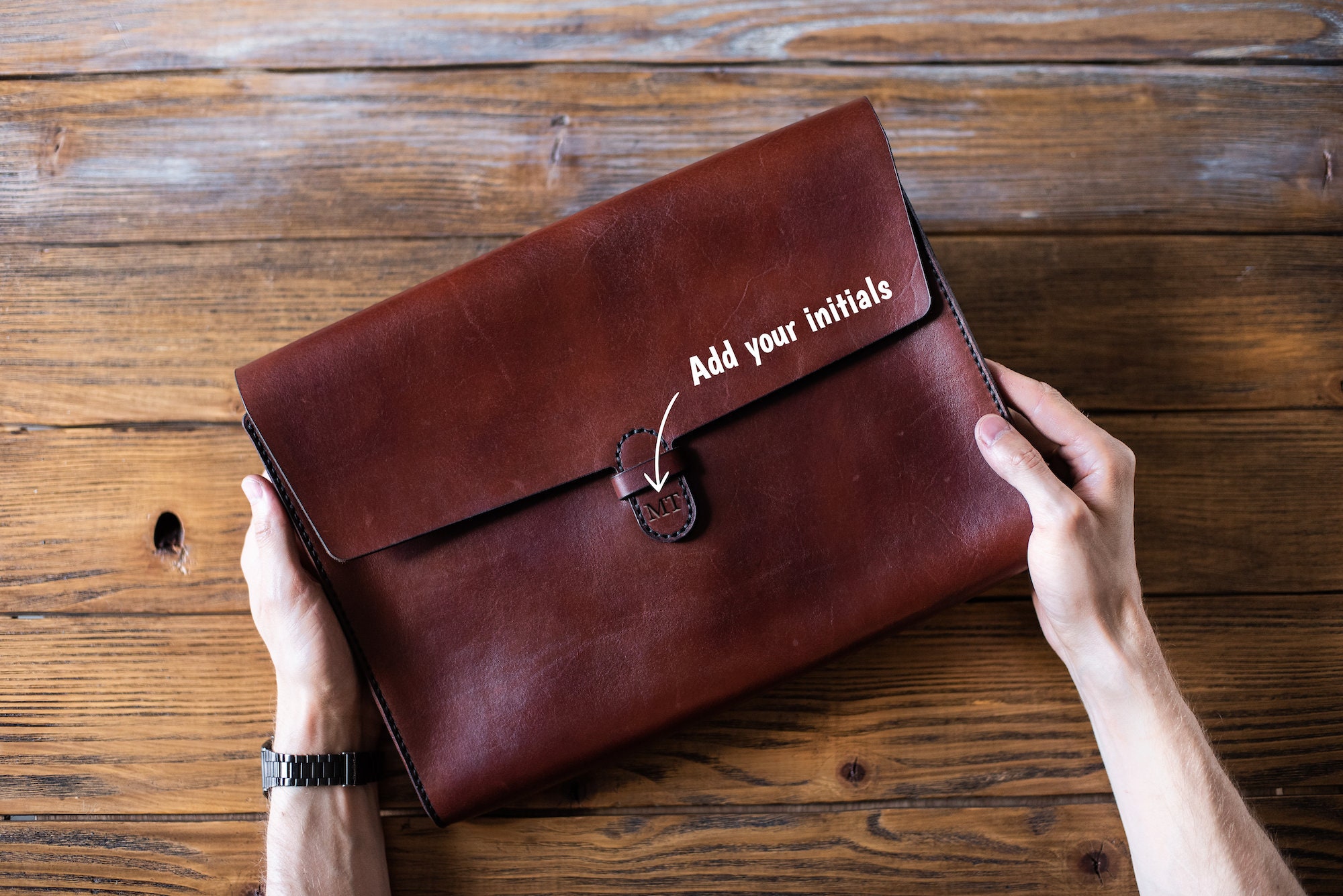 Leather portfolioleather folio Personalized Bag For | Etsy