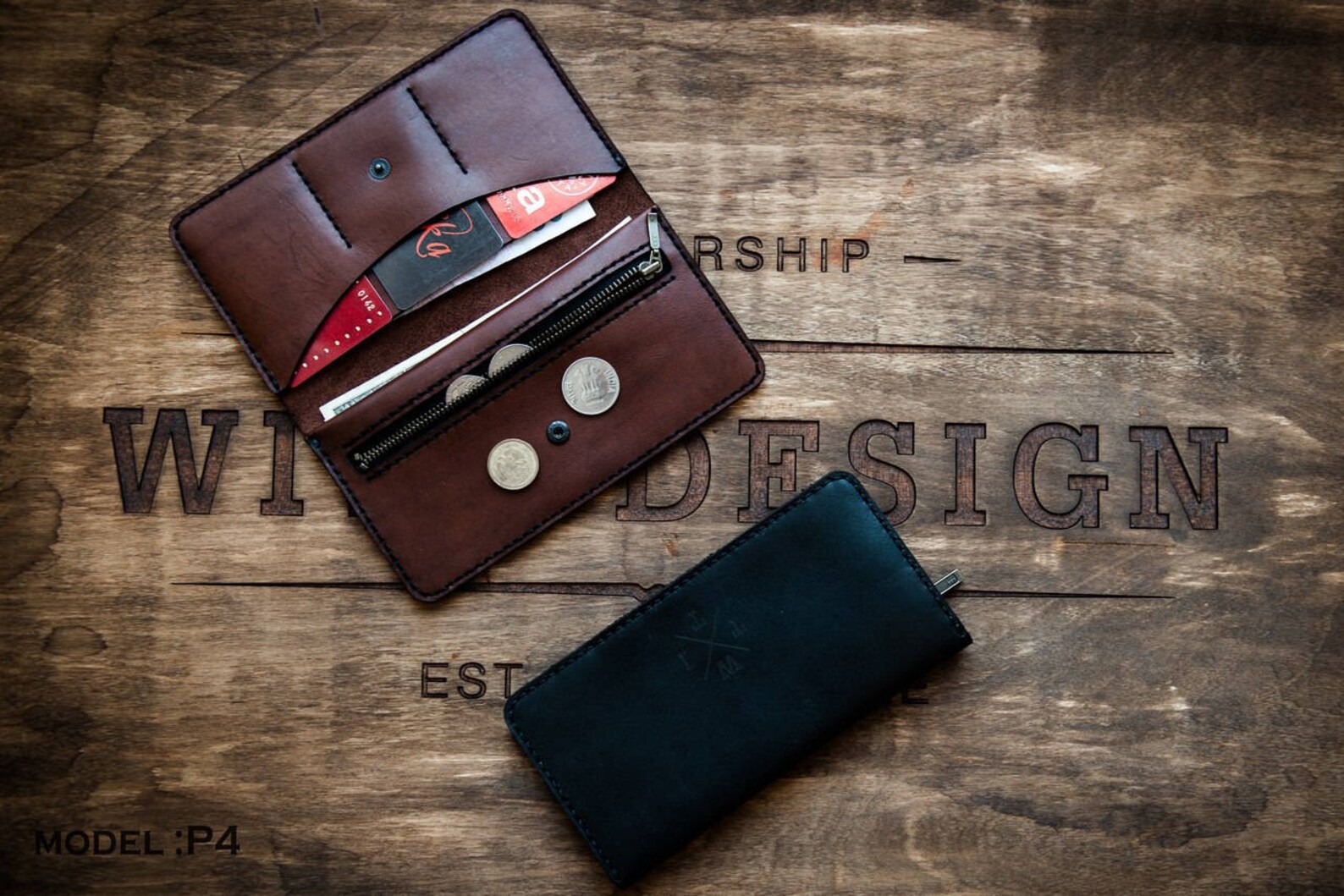 Personalized Mens Wallet Mens Custom Wallet Leather Wallet | Etsy