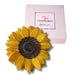 Sunflower Brooch, Embroidery Lace Flower Pin 3,5’. Sunflower Corsage ...