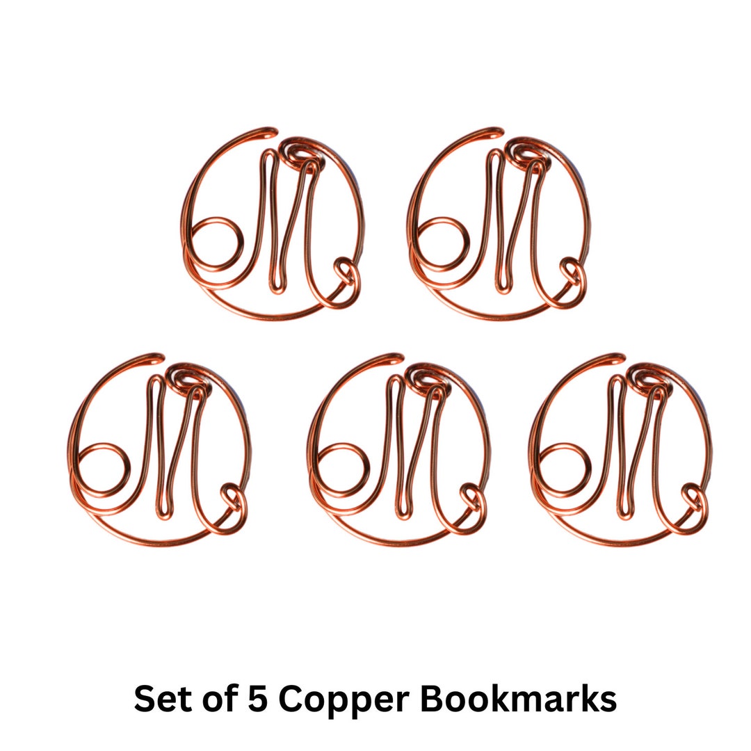 Alphabet Bookmark Letters Personalized Handmade Copper Bookmark, Unique ...
