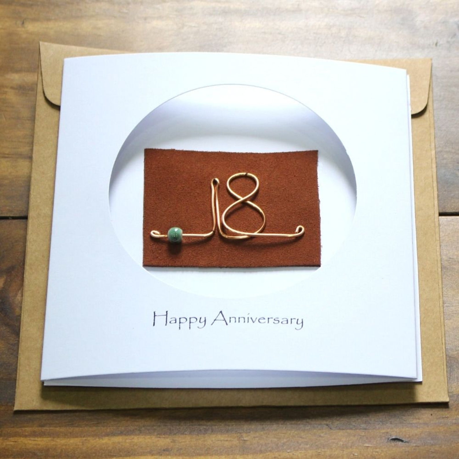 18th Wedding Anniversary Card for Her Him Handmade Porcelain - Etsy