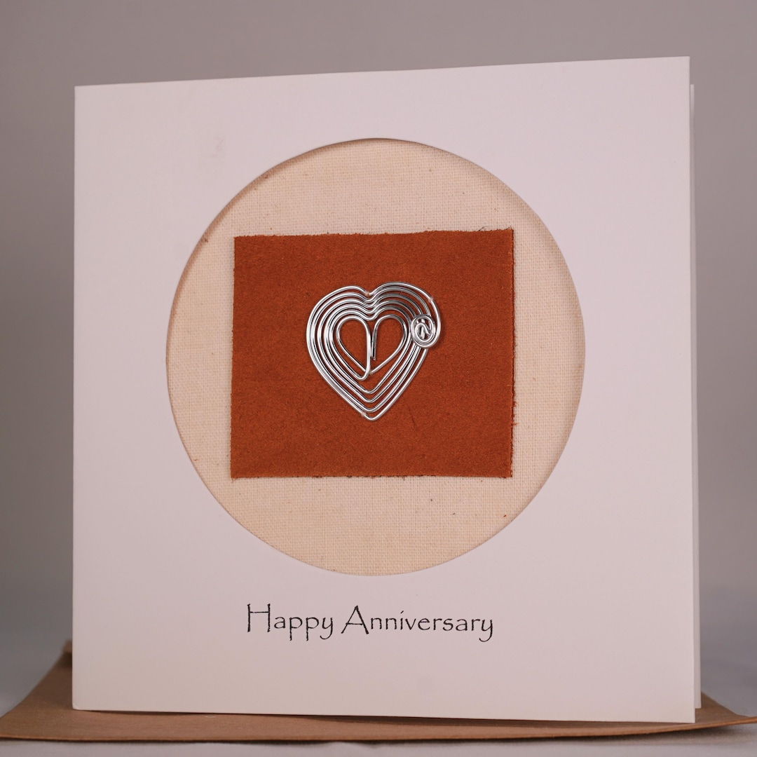 10th 10 Wedding Anniversary, Aluminum Wire Heart Ten Tin Anniversary ...