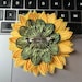 Sunflower Brooch, Embroidery Lace Flower Pin 3,5’. Sunflower Corsage ...