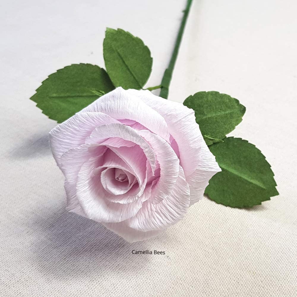 Paper Rose Gift Single Long stem Paper Rose for Mothers Day | Etsy