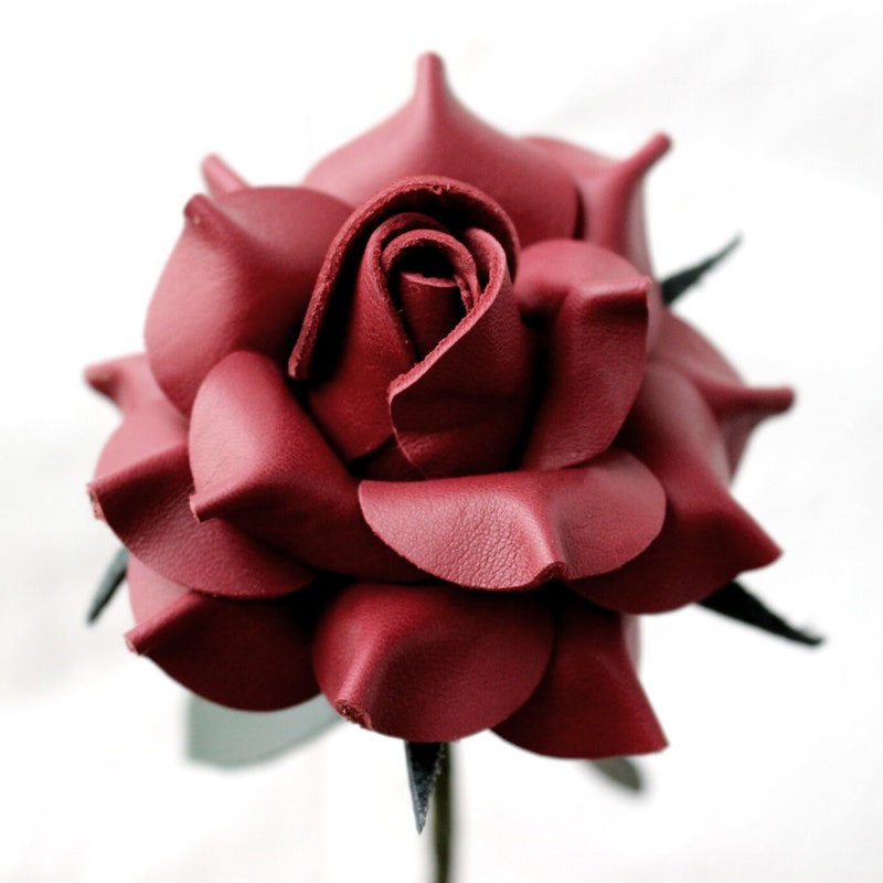 Leather Rose - Etsy