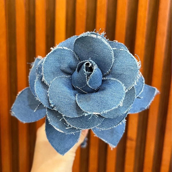 Denim Flower - Etsy