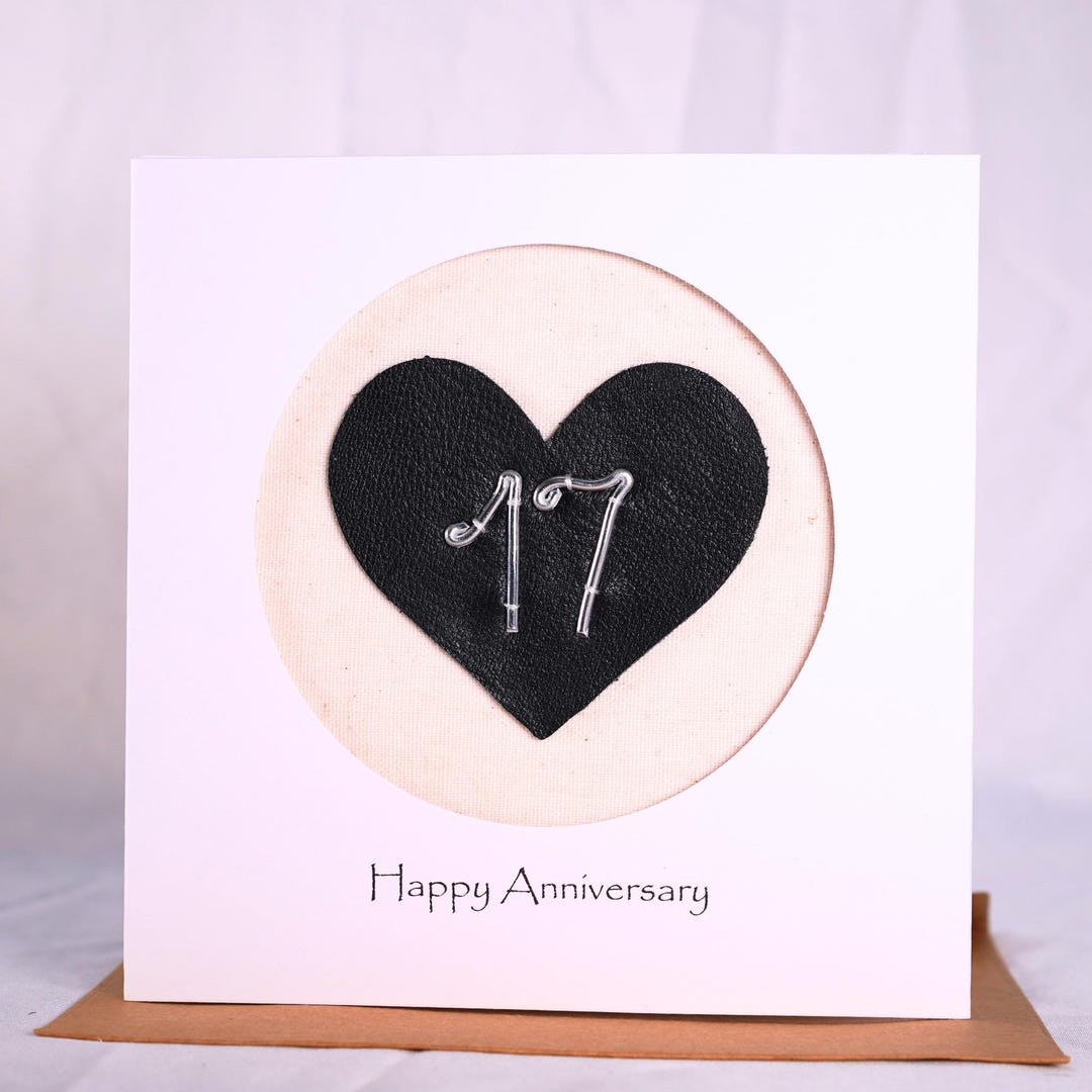 17th Anniversary Card, 17 Year Wedding Anniversary Card for Husband ...