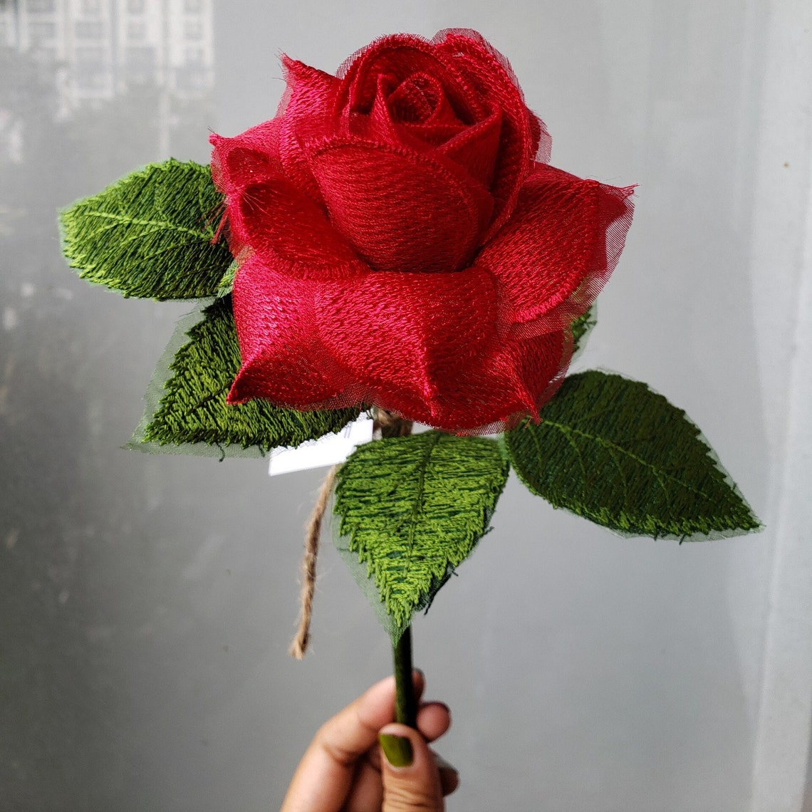 Lace Rose 13th Wedding Anniversary Flower Gift for Wife - Etsy