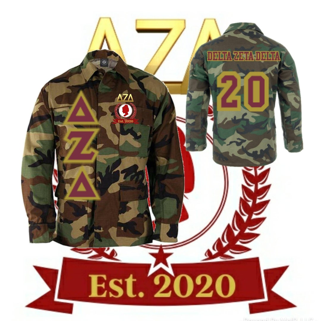 Delta Zeta Delta Camo Jacket - Etsy