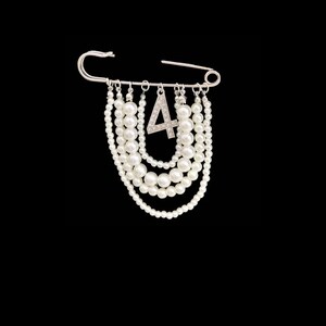 Sorority Safety Pin Line Number Brooch - Etsy