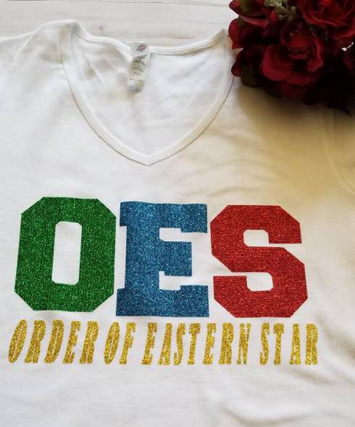 OES GLITTER TEE - Etsy