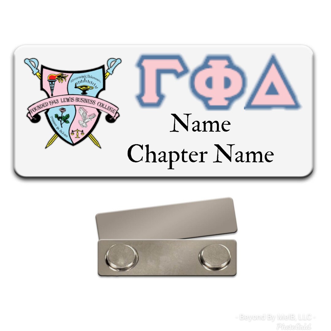 Gamma Phi Delta Name Badge - Etsy