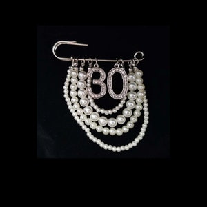 Sorority Safety Pin Line Number Brooch - Etsy