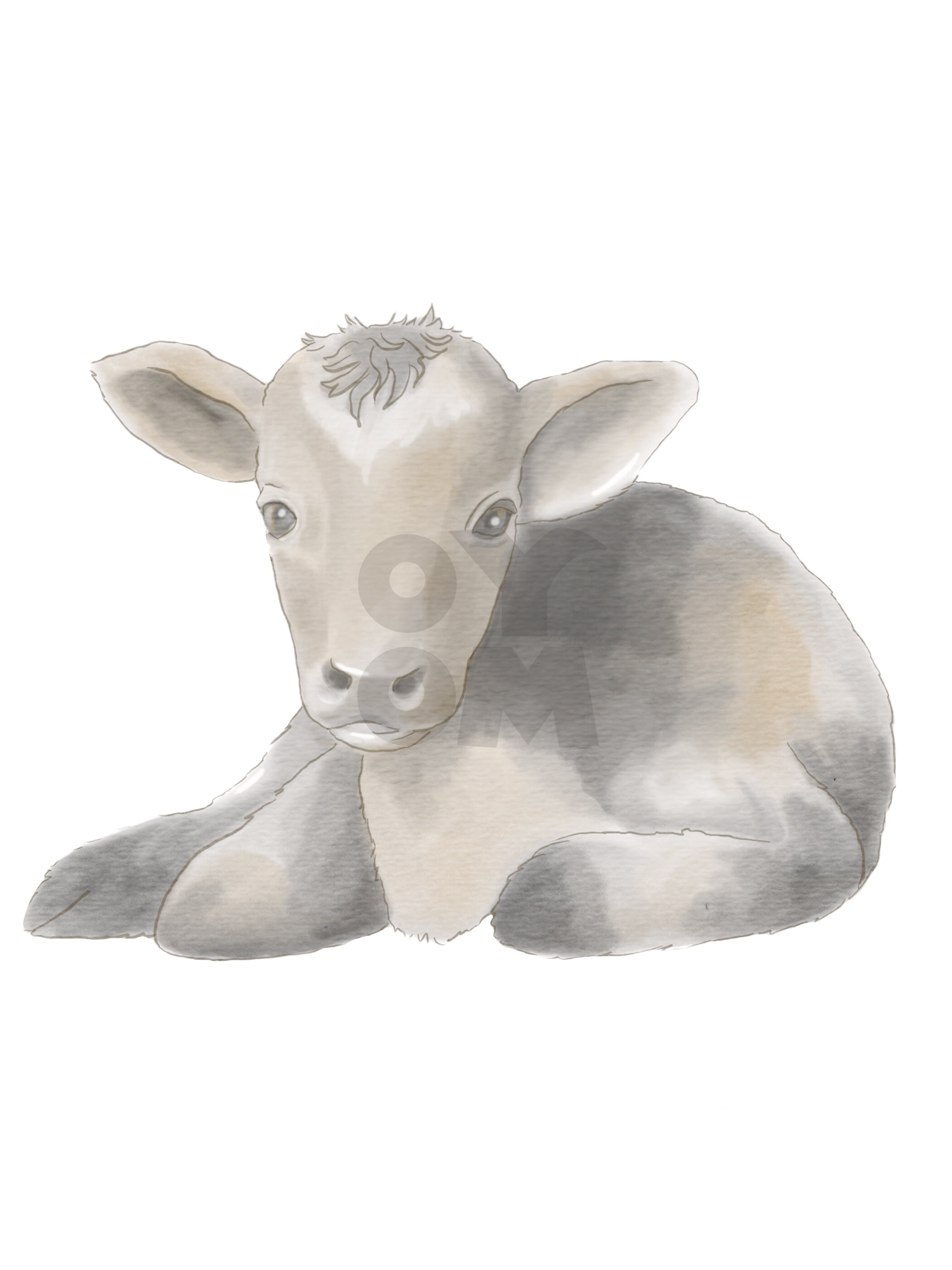 Watercolor Animal Clipart Farm Animals Barn Cute Baby | Etsy