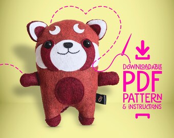 Panda SEWING PATTERN PDF Make Your Own Plush Animal Toy | Etsy