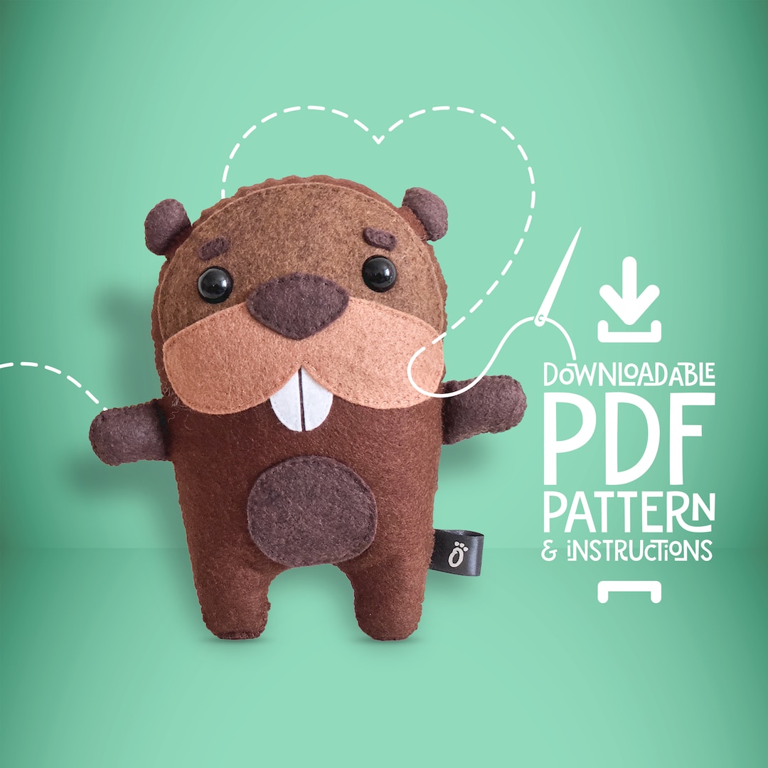 Beaver SEWING PATTERN PDF - Make Your Own Plush Animal Toy - Etsy