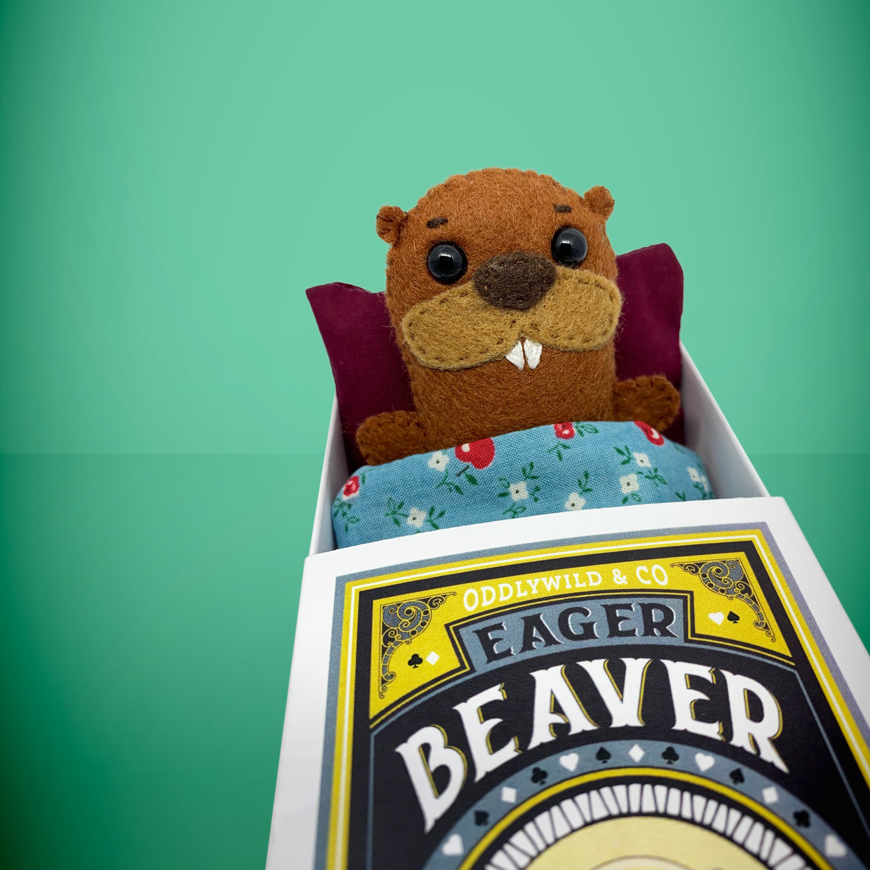 Mini Beaver Soft Toy Matchbox Handmade Felt Gift for - Etsy UK