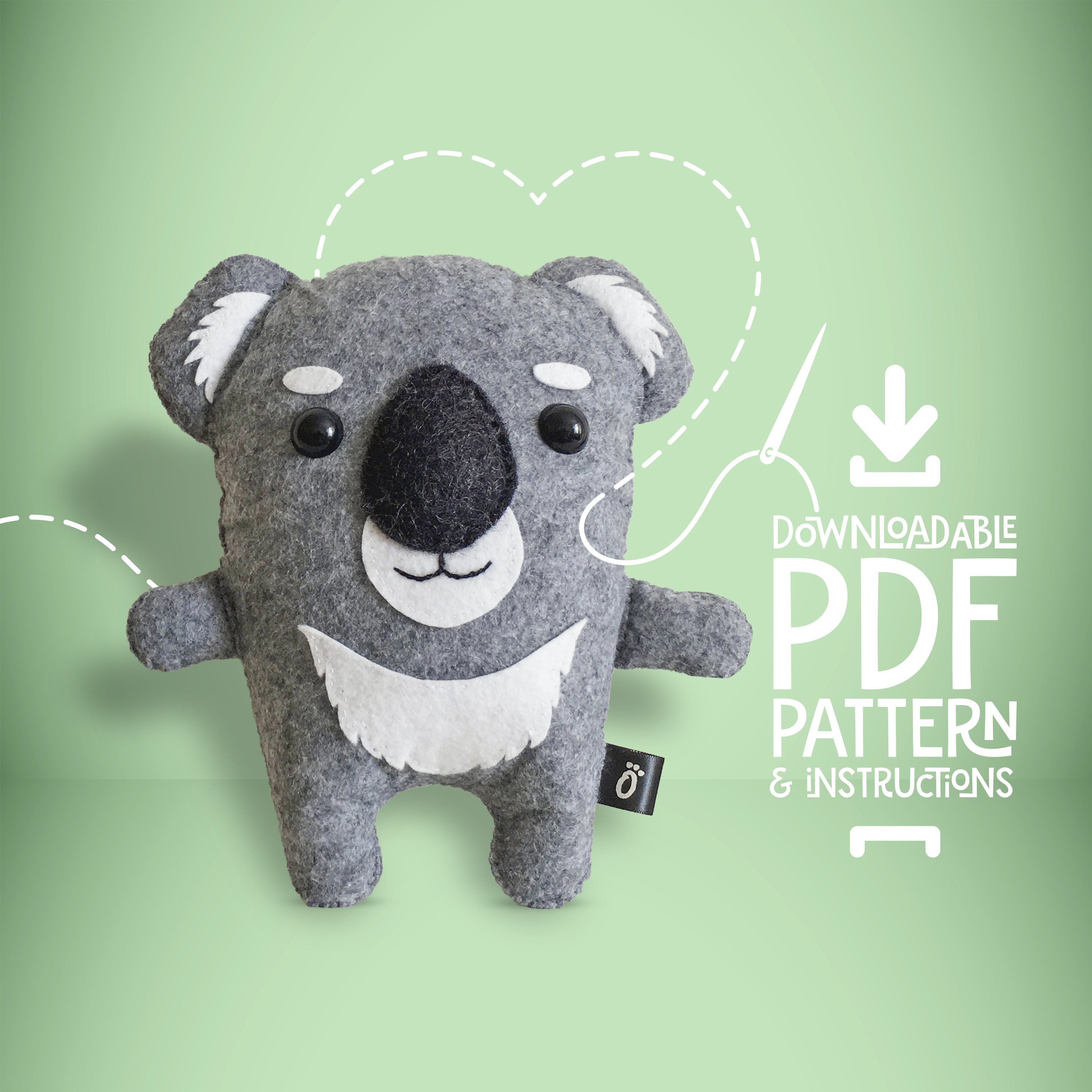 Koala SEWING PATTERN PDF Make Your Own Plush Animal Toy - Etsy