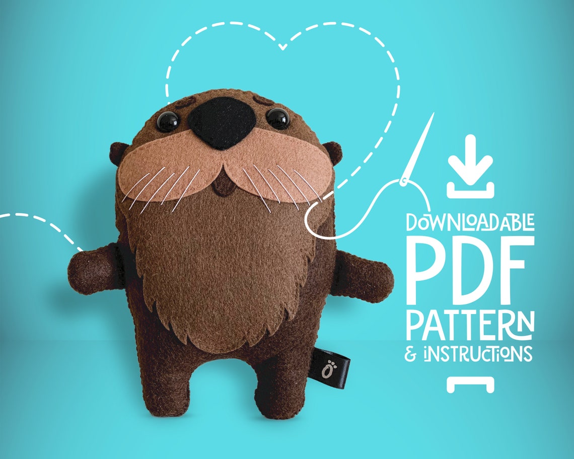 Otter SEWING PATTERN PDF Make Your Own Plush Animal Toy - Etsy