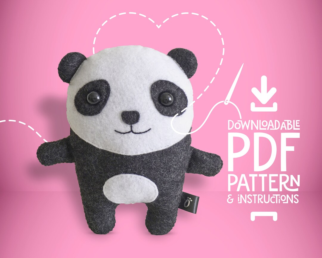 Panda SEWING PATTERN PDF Make Your Own Plush Animal Toy - Etsy