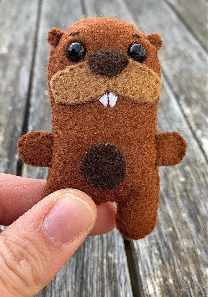 Mini Beaver Soft Toy Matchbox Handmade Felt Gift for - Etsy UK