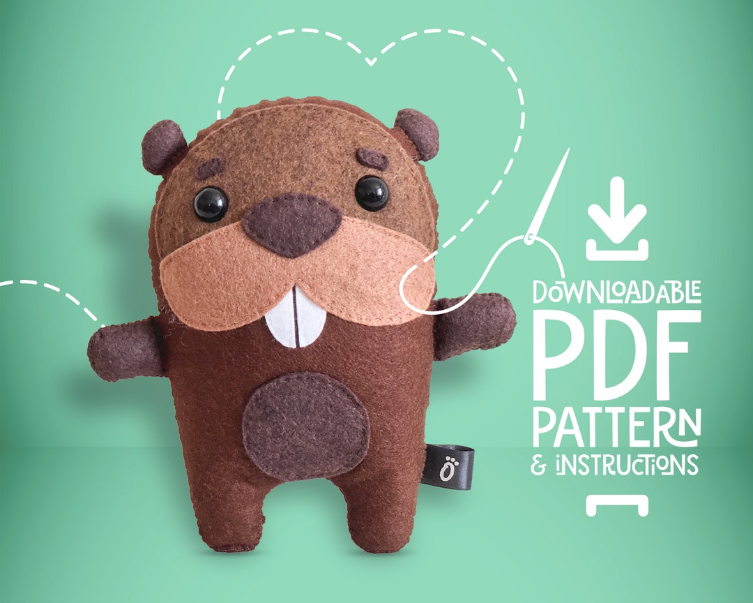 Beaver SEWING PATTERN PDF Make Your Own Plush Animal Toy - Etsy