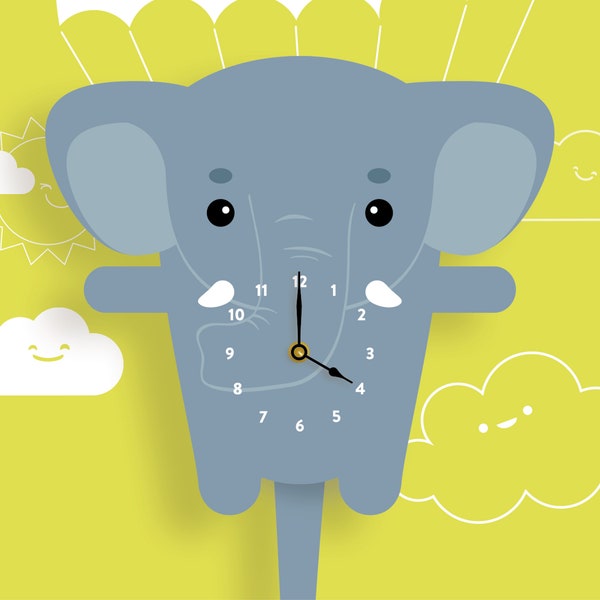 Elephant Clock - Etsy UK