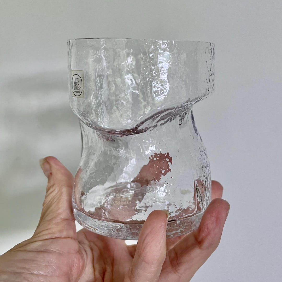 Vintage Ice Bark Drinking Glasses Set of 4 Mid Century Modern Molded to ...