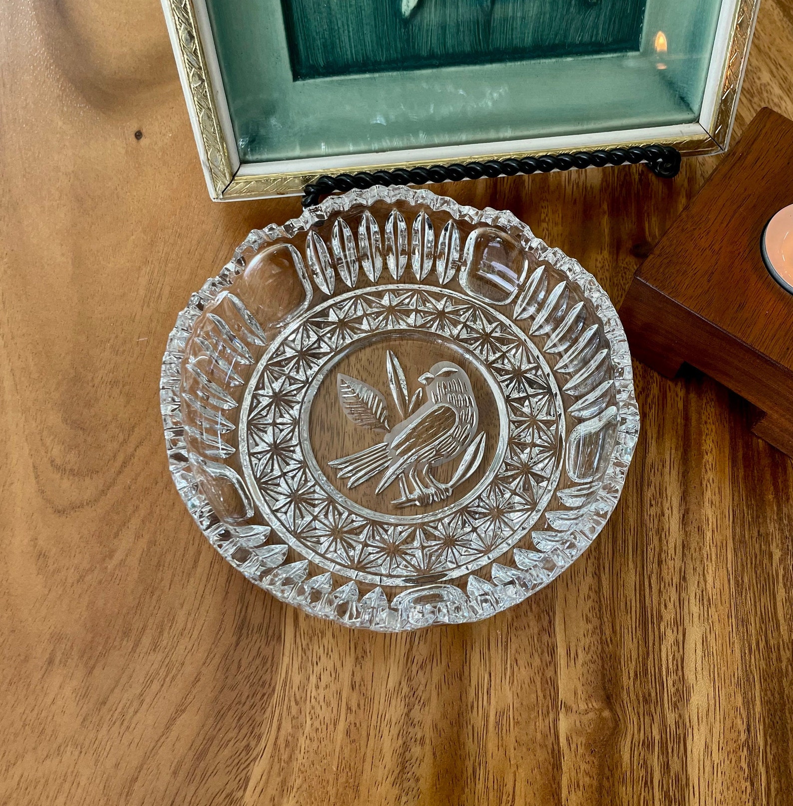 Vintage Bird Crystal Bowl Made by Hofbauer in Germany Crystal Byrds ...