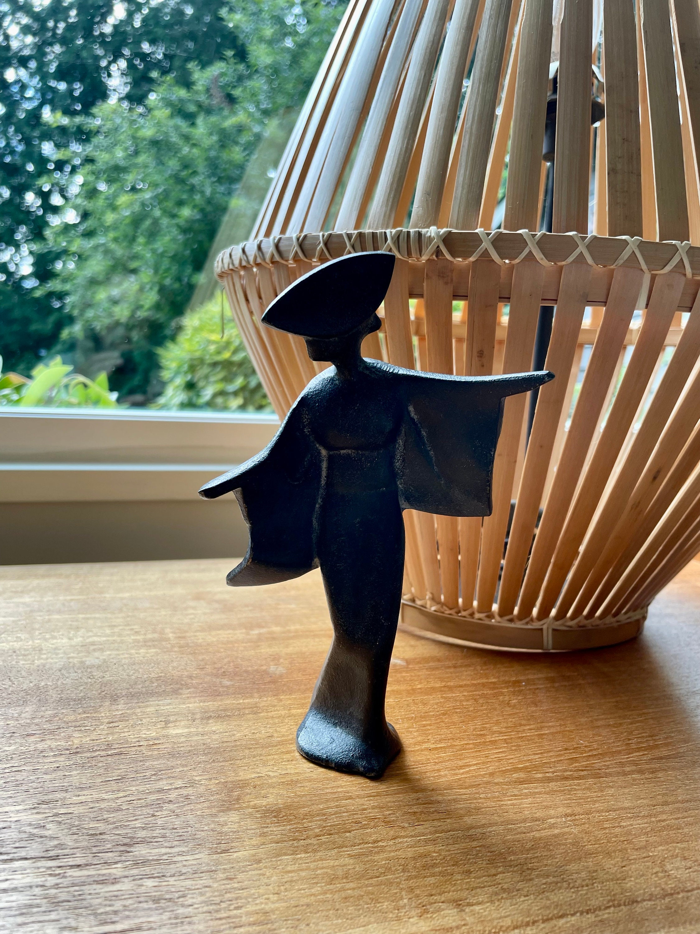 Mid Century Modern Cast Iron Geisha Figurine From the 1950's Japandi ...