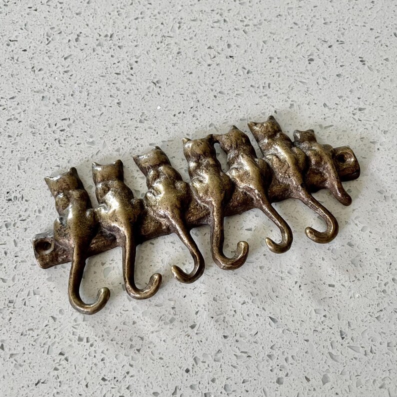 Vintage Brass Cats Tails Key Holder - Etsy