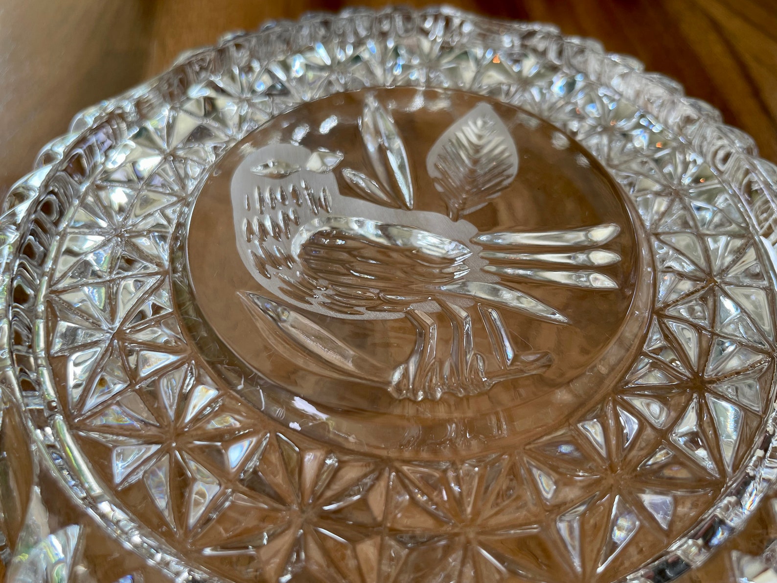 Vintage Bird Crystal Bowl Made by Hofbauer in Germany Crystal Byrds ...