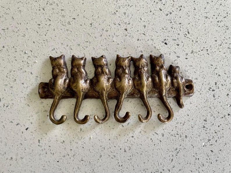 Vintage Brass Cats Tails Key Holder - Etsy