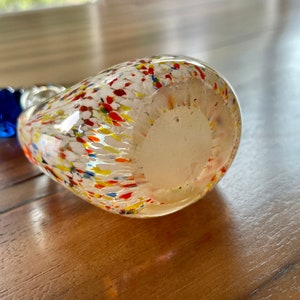 Vintage Murano Glass Paperweight Goose With Confetti Design and Blue ...