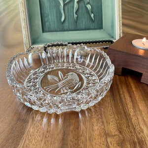 Vintage Bird Crystal Bowl Made by Hofbauer in Germany Crystal Byrds ...