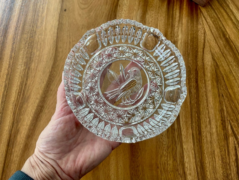 Vintage Bird Crystal Bowl Made by Hofbauer in Germany Crystal Byrds ...
