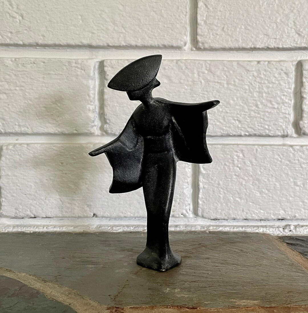 Mid Century Modern Cast Iron Geisha Figurine From the 1950's Japandi ...