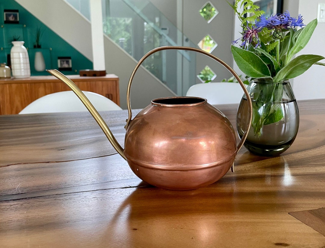 Vintage Copper and Brass Watering Can Tagus Made in Portugal - Etsy